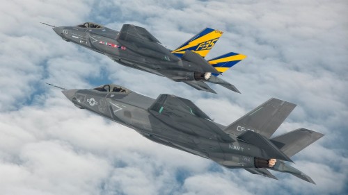 Download Wallpaper Of Jet Fighter, Lockheed Martin F-35 Lightning ...