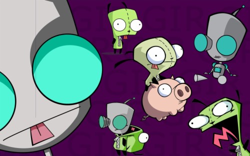 Gir Both Sides Invader Zim Wallpapers Fanpop Desktop - Invader Zim Gir ...