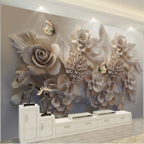 Custom Mural 3d Wallpaper European Aesthetic Three-dimensional - Relief ...