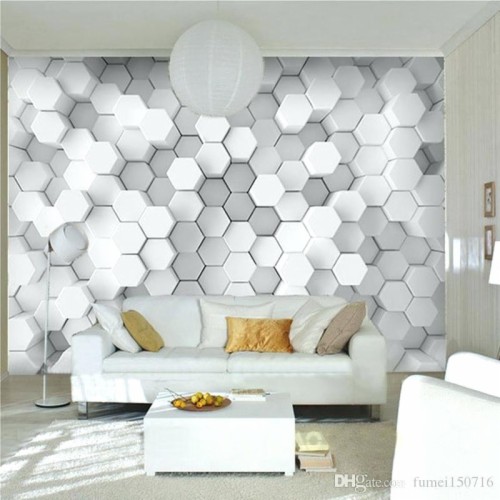 Geometric Wall Murals Geometric Wall Mural 3d Geometric - Burgundy Red ...