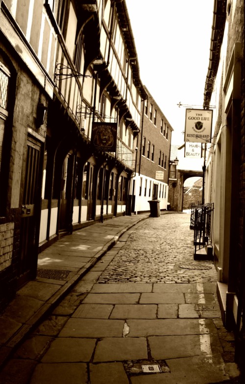 Alley, Architecture, Black And White - Old England Street Night ...