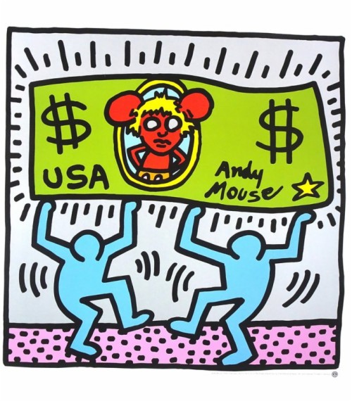 Keith Haring, Andy Mouse - - Keith Haring Andy Mouse (#1285197) - HD ...