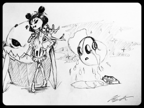 Muffet & Napstablook - Sketch (#1335438) - HD Wallpaper & Backgrounds ...