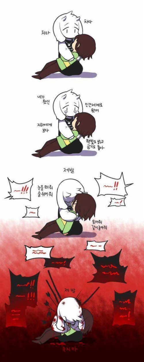 Asriel Grieving Chara By Noho Ut Twitter - Comic Underfell Yandere ...