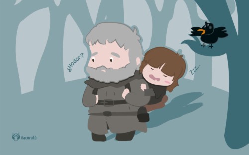 Adorable Hodor And Bran Cartoon Style Fan Art By Irenechapez - Cartoon ...