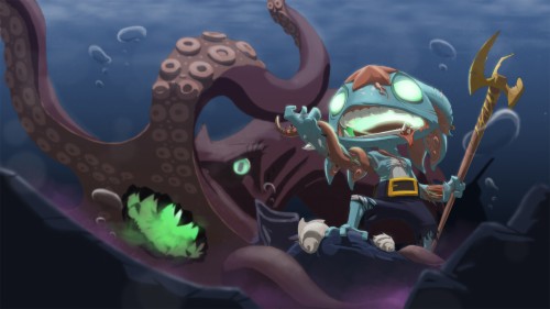 Blue And Green Fizz Logo, League Of Legends, Fizz - Illustration ...