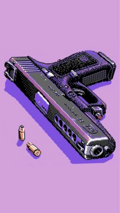 Vaporwave Purple Gun (#1504713) - HD Wallpaper & Backgrounds Download