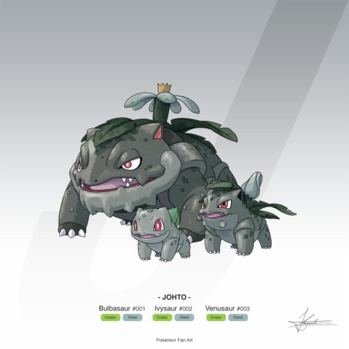 Download Pokémon Fan Art - Bulbasaur Steel On Itl.cat