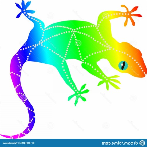 Rainbow Gecko Vector Graphic Lizard Wallpaper Whis (#1539857) - HD ...