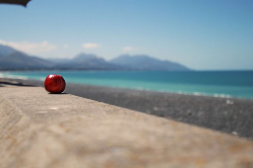 Apple, Beach, Blue, Colorful, Focus, Ocean, Red, Sea, - Apple On Beach ...