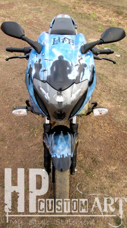 Pulsar 220 Head Light Monster Face Bike Sticker - Pulsar 220 Headlight ...