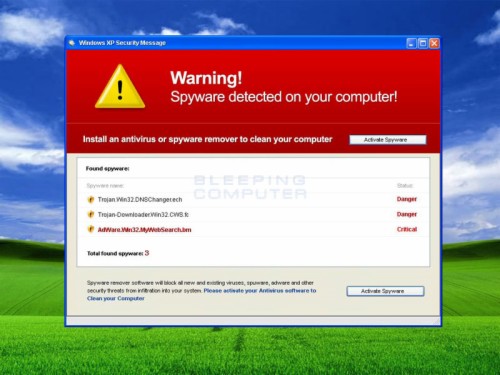 Desktop Wallpaper With Fake Security Alert - Virus Desktop Background ...