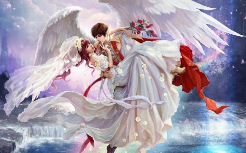 Wallpaper Perfect World Video Game, Couple, Angle - Angel Couple In ...