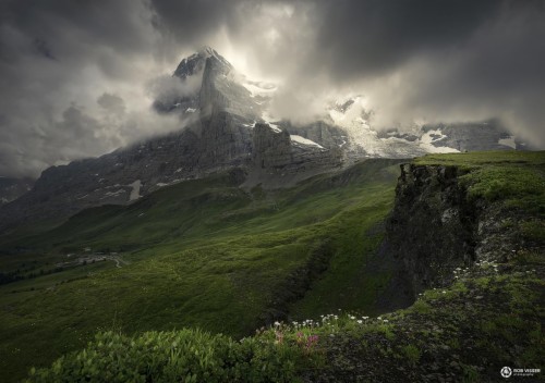 Face Of The Eiger, Eiger North Face In The Switzerland - Summit ...