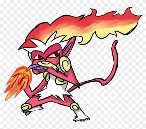 Sprite, Infernape, Chimchar, Pink, Purple Png - Infernape Sprite ...