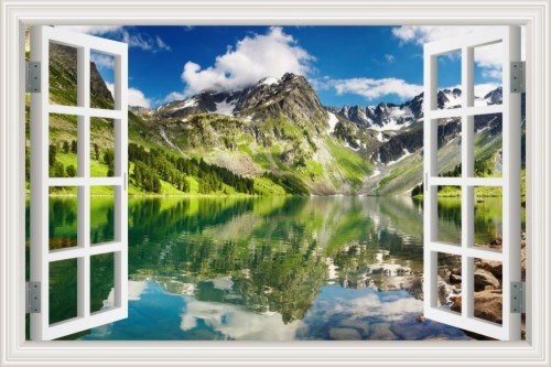 Greathomeart 3d Window View Wall Sticker Decal Sunny - Wall Window ...
