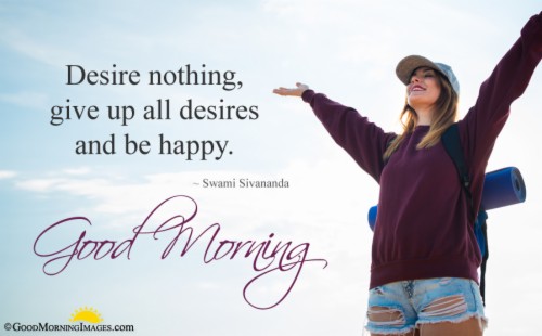 Be Happy Good Morning Quote With Hd Wallpaper - Girl (#1879348) - HD ...
