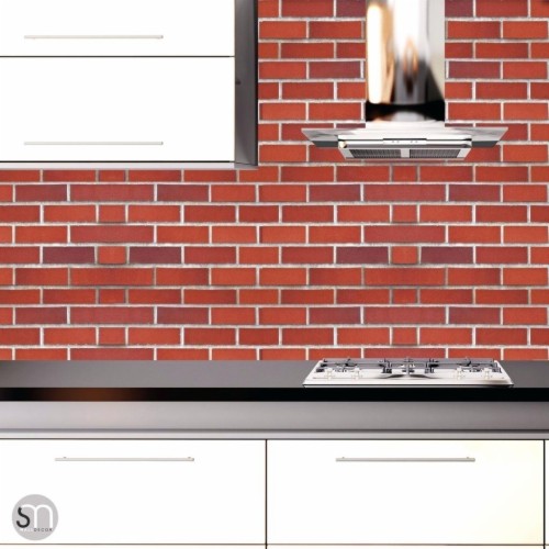 Pull-out Work Spaces Vertical Storage Brick Wallpaper - Brick Wall ...