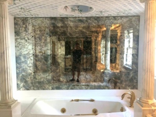 Antique Mirror Glass Wall Wallpaper Uk - Antique Mirrored Glass ...