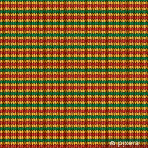 Background Seamless Pattern In Rasta Colors Vinyl Custom-made ...