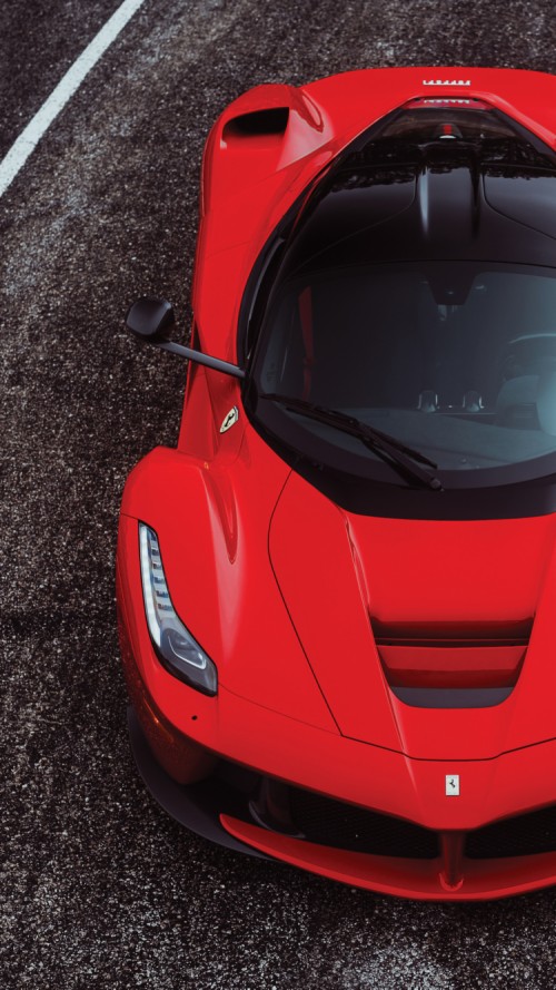 Laferrari, Red Ferrari Laferrari Sports Coupe On Gray - Ferrari ...