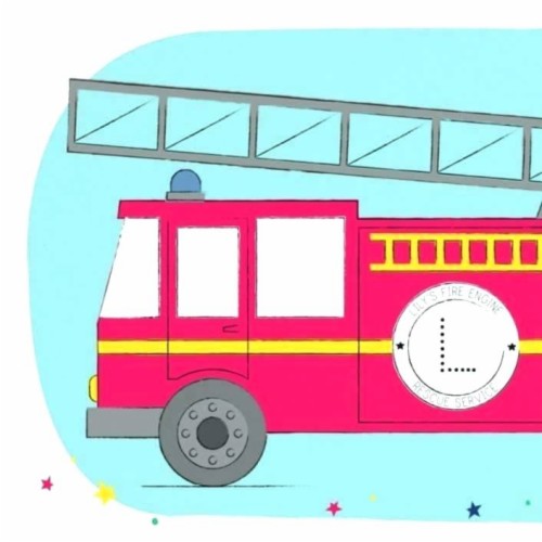 Fire Truck Wallpaper Childrens Decor Firefighter Kids - Fire Apparatus ...
