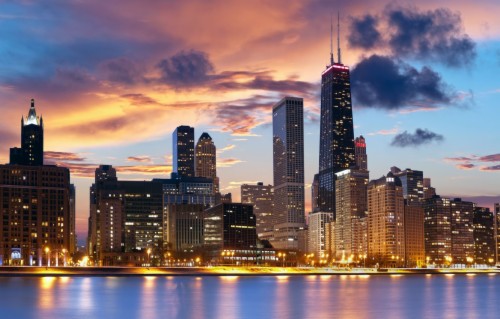 Chicago City Waterfall 8k - Chicago City (#2110602) - HD Wallpaper ...