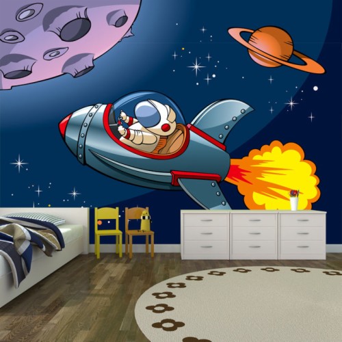 Wallpaper 3d Custom Astronaut Space Planet Wall Mural - Фотообои ...