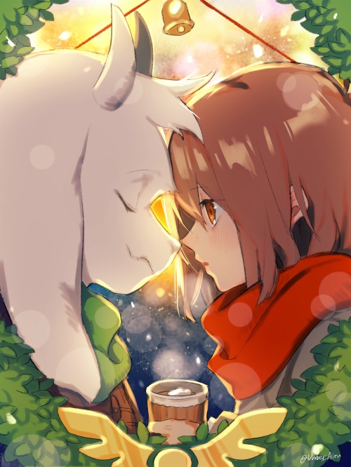Undertale Fanart Frisk And Asriel (#1336688) - HD Wallpaper ...