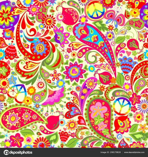 Free Hippy Floral Pattern Vector (#2431492) - HD Wallpaper ...