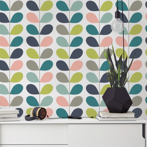 Mid Century Leaves Wallpaper - Mid Century Modern Vector Free Pattern ...