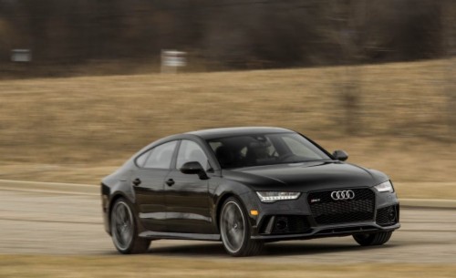 Download Wallpaper Audi, Rs7, Red, Side View, Mountain - Audi Rs7 ...