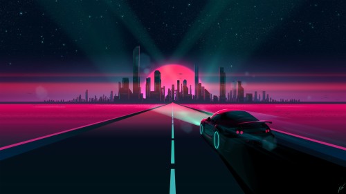 Retro Wallpapers - Retrowave (#25090) - HD Wallpaper & Backgrounds Download