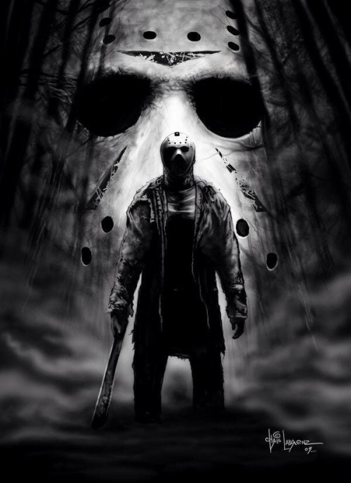 Download Photo Wallpaper Minimalism, Jason Voorhees, Art, Neon ...