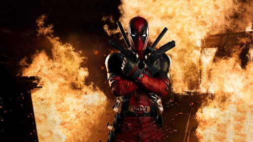 Deadpool In Fire Artwork (#2563651) - HD Wallpaper & Backgrounds Download