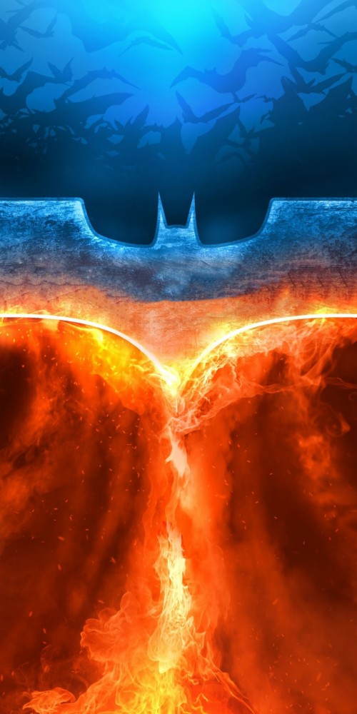 Batman Logo Fire (#2591747) - HD Wallpaper & Backgrounds Download