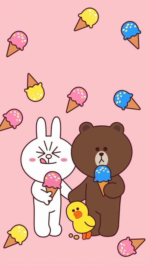 Brown, Pastel, And Cony Image - Cony Wallpaper Line Friends (#2605603 ...