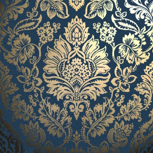 Cubic Shimmer Metallic Wallpaper Navy Blue Gold - Navy Blue And Gold ...
