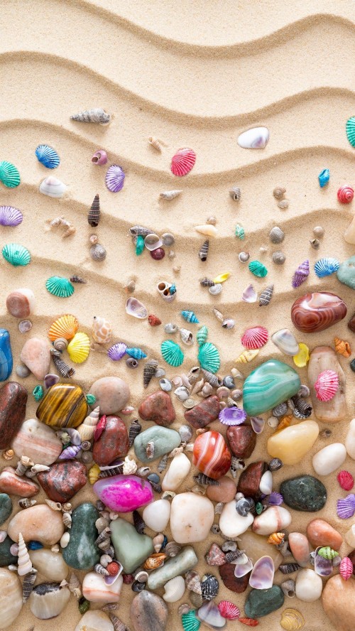 Seashell Beach Wallpaper Iphone (#2916454) - HD Wallpaper & Backgrounds ...