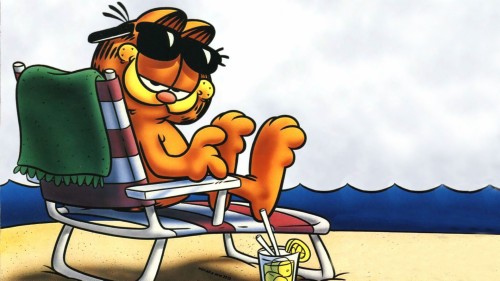 Garfield Relaxing (#2947863) - HD Wallpaper & Backgrounds Download