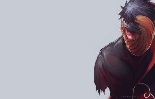 Photo Wallpaper Mask, Collar, Naruto, Arm, Sharingan, - Obito Uchiha ...