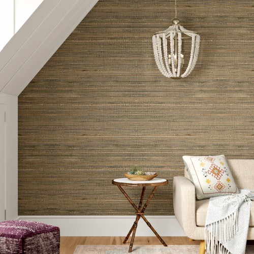 Living Room Grasscloth Wallpaper Accent Wall (#3010316) - HD Wallpaper ...