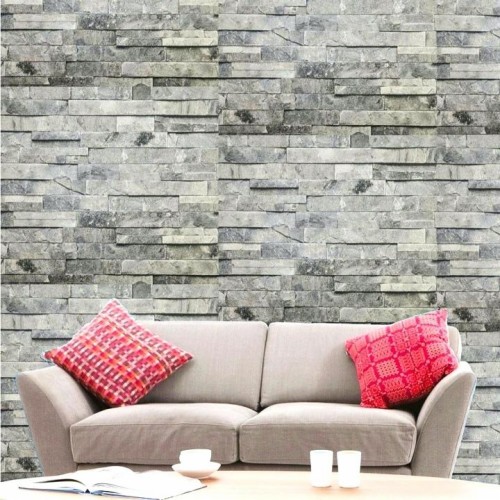 Grandeco Country Brick Neutral Faux Wall Embossed Wallpaper - Bricks ...