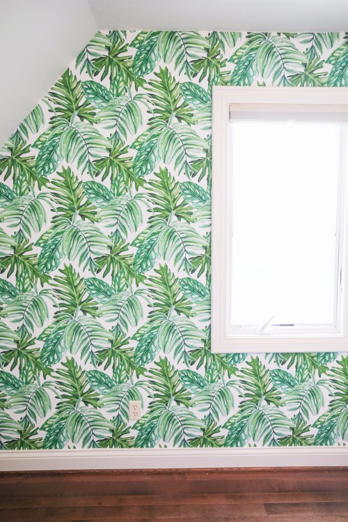 Palm Print Wallpaper - Palm Leaf Wallpaper Decor (#503442) - HD ...