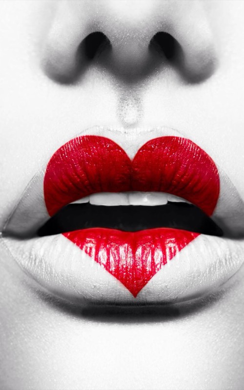 Red Lips Hd Wallpaper For Mobile (#3034994) - HD Wallpaper ...