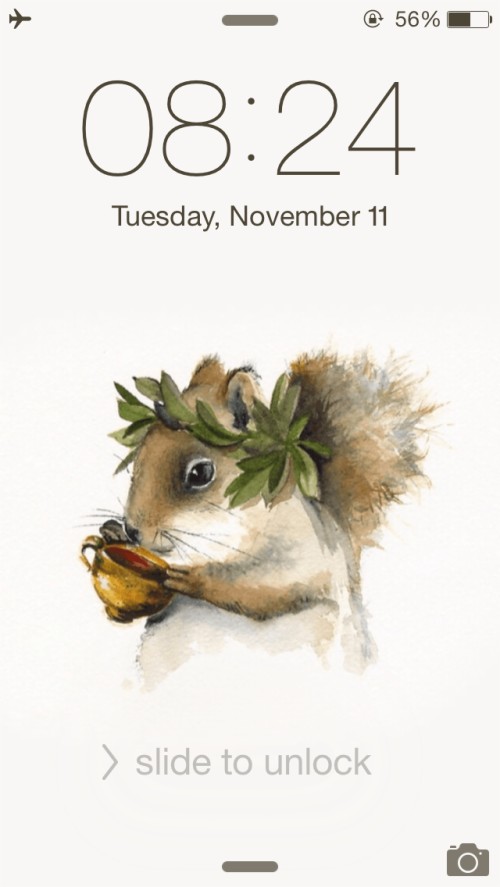 Tea Time look This Cute Squirrel - Lock Screen Glasses (#3080316) - HD ...