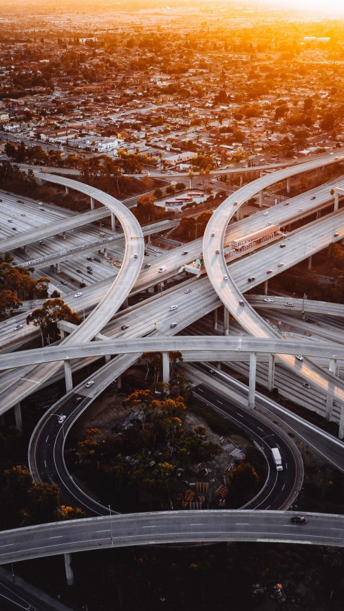 Wallpaper Road Junction, Interchange Road, Roads, Fork, - Apple Iphone ...