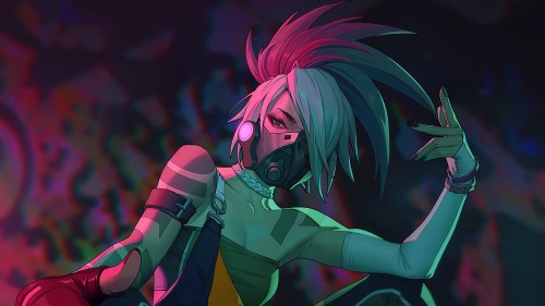 Classic Akali Splash Art Rework Hd 4k Wallpaper Background - Akali ...