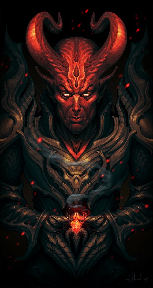 Andrey Maximov, Demon, Devil, Armor, Dark, Sparks, - Art Prince Of ...