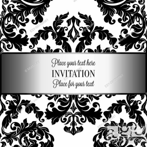 Baroque Background With Antique, Luxury Black And White - Baroque Gold ...